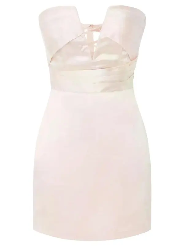 Elisabetta Franchi Off-the-shoulder Mini Dress In Gazar - Pink