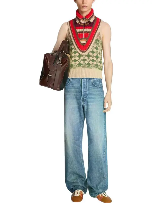 Dries Van Noten Loose Fit Straight-leg Denim Pants - Blue