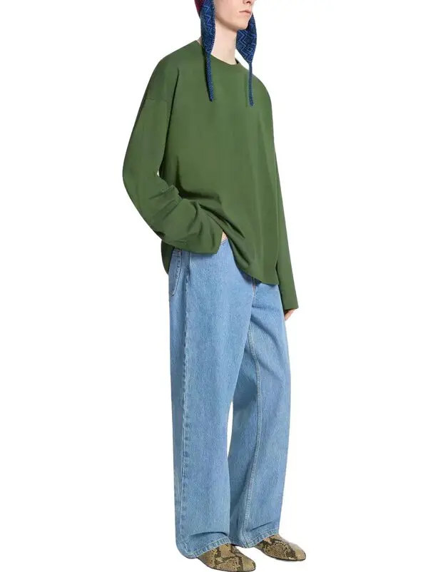 Dries Van Noten Long-sleeve Cotton T-shirt - Green