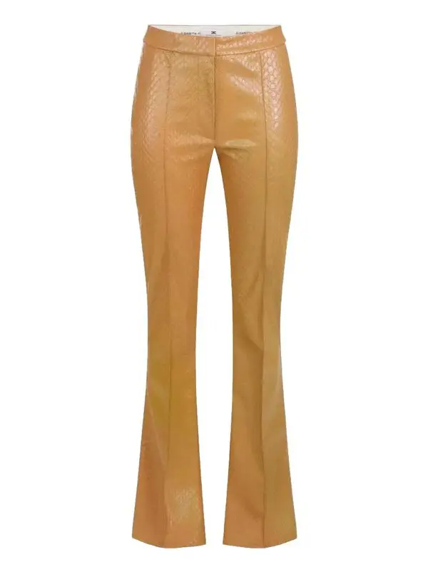 Elisabetta Franchi Fish-scale Pattern Boot-cut Trousers - Neutrals