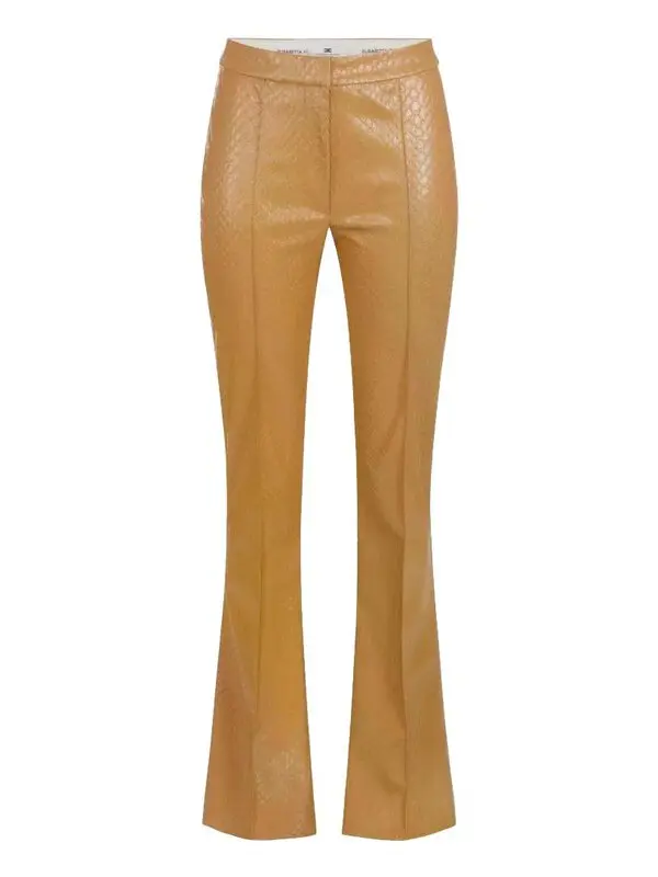 Elisabetta Franchi Fish-scale Pattern Boot-cut Trousers - Neutrals