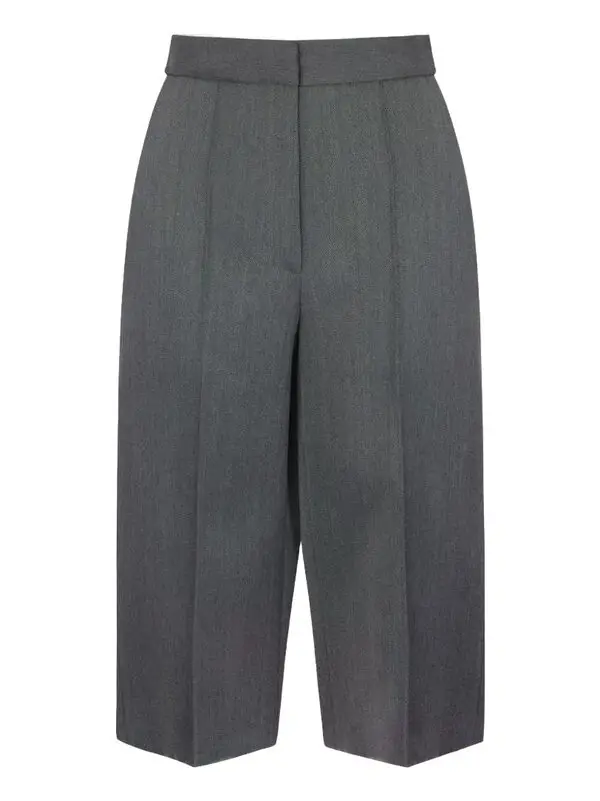 Elisabetta Franchi Cool Wool Bermuda Shorts - Grey