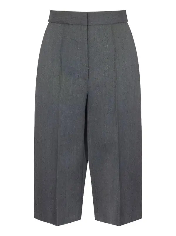 Elisabetta Franchi Cool Wool Bermuda Shorts - Grey