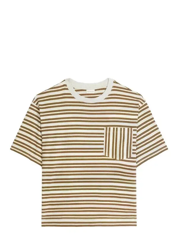 Dries Van Noten Striped Cotton T-shirt - Grey