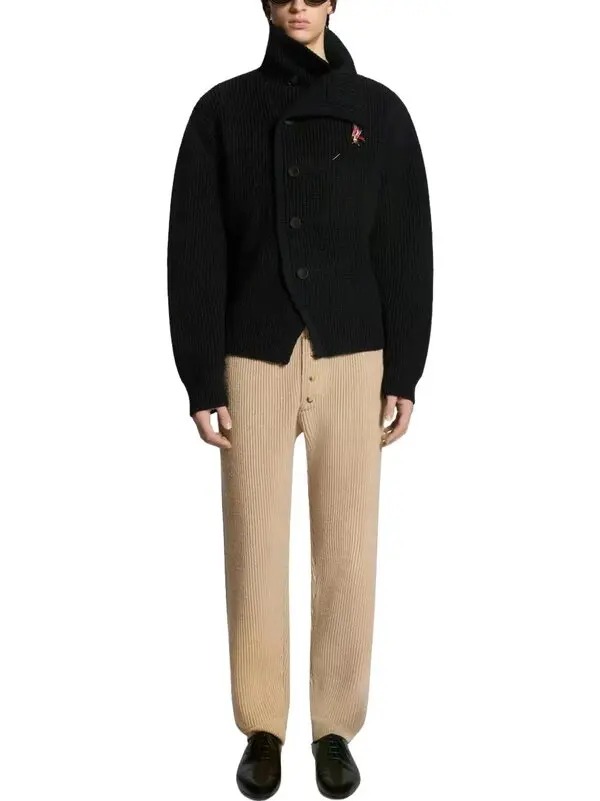 Dries Van Noten Wool Straight-leg Pants - Neutrals