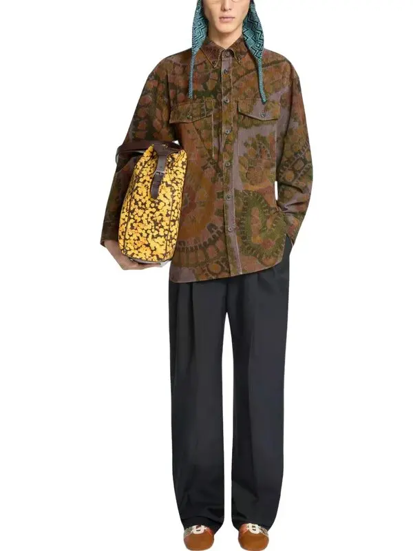 Dries Van Noten Loose Corduroy Shirt - Brown