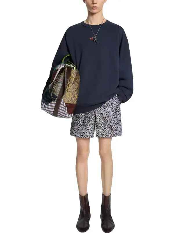 Dries Van Noten Printed Nylon Swim Shorts - Grey