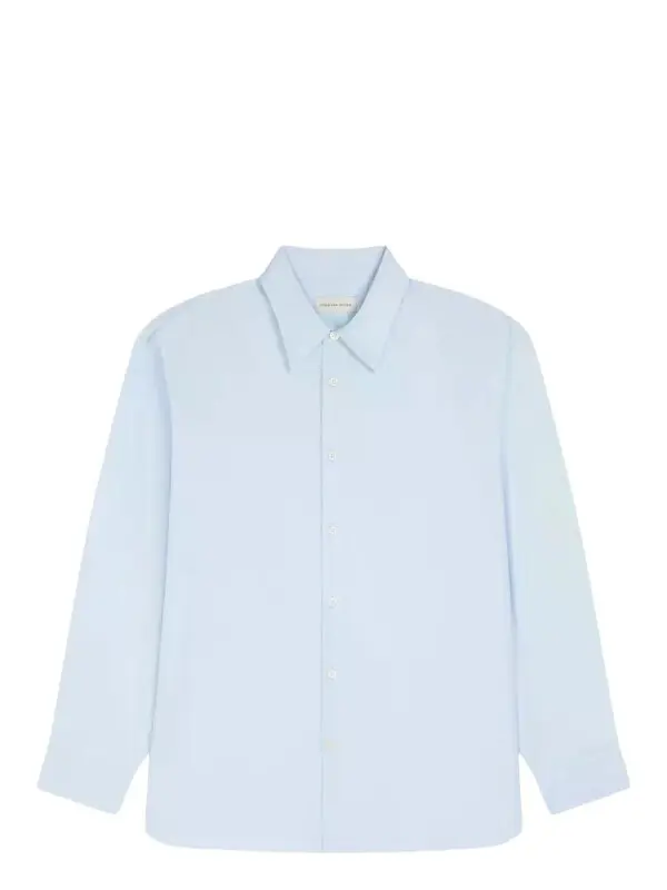 Dries Van Noten Loose Cotton Shirt - Blue
