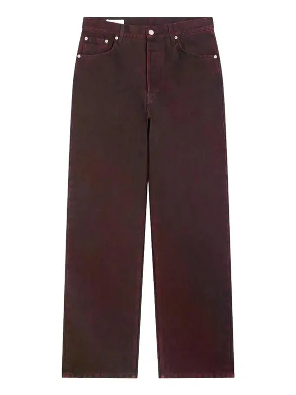 Dries Van Noten Coated Loose-fit Jeans - Red