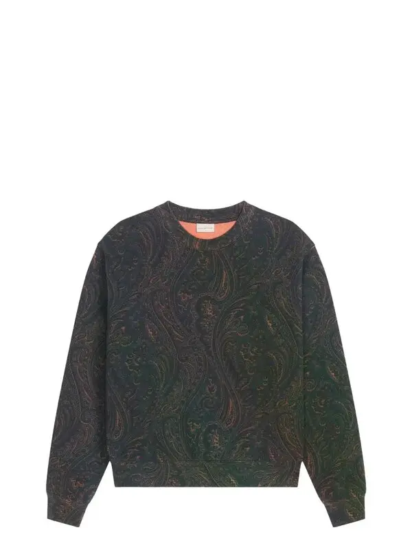 Dries Van Noten Overdyed Paisley Sweatshirt - Black