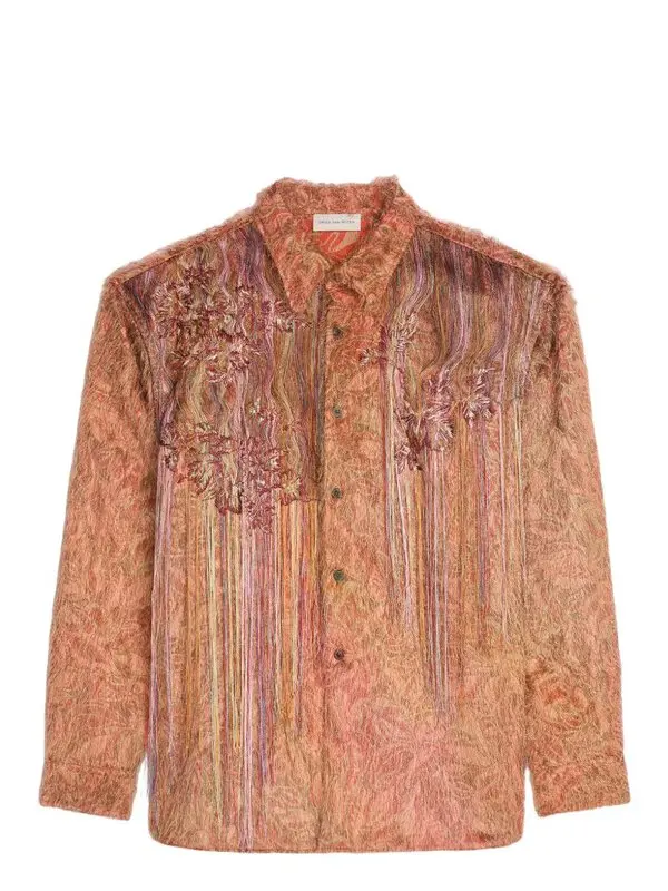 Dries Van Noten Loose Embroidered Shirt - Orange