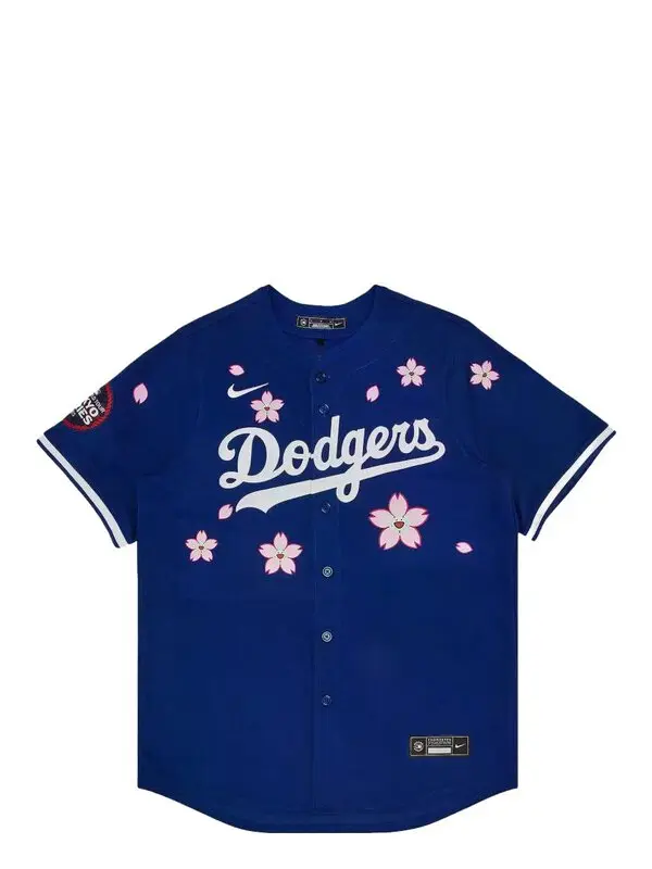 Nike X Takashi Murakami X Mlb World Tour Tokyo Series 2025 Dodgers Jersey - Blue