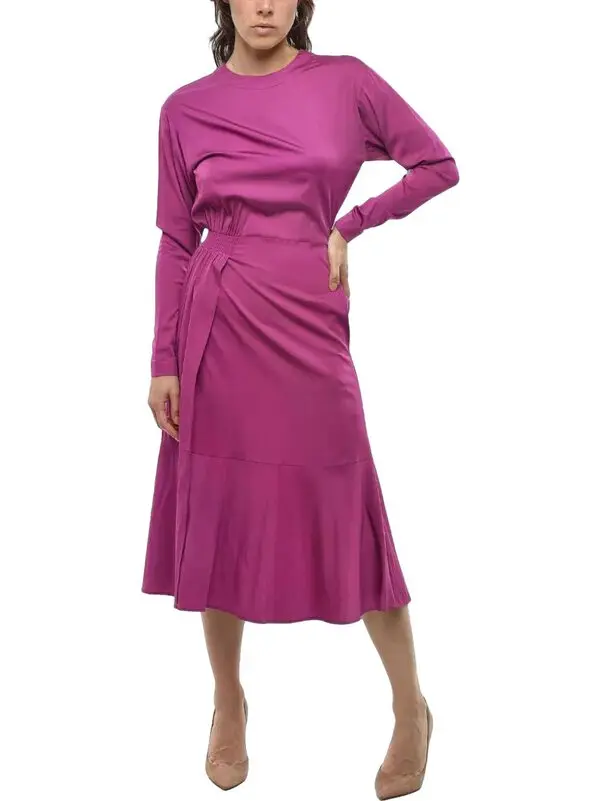 Stella McCartney Draped Satin Midi Dress - Pink