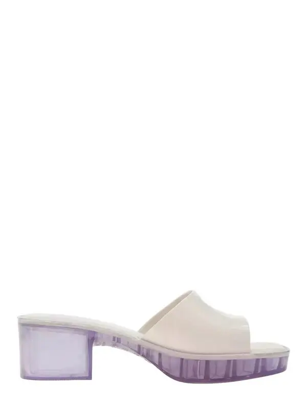 Melissa Translucent Block-heel Sandals - White