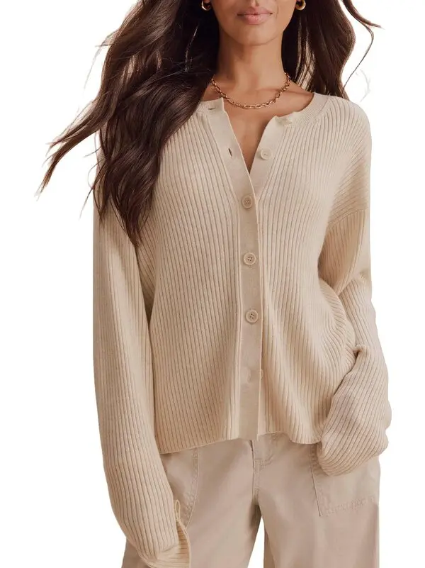 Splendid Georgie Rib Cardigan - Java