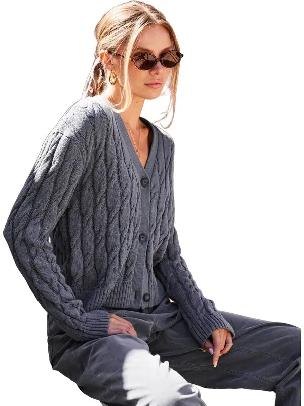 Splendid Rubi Cable Cardigan - Java