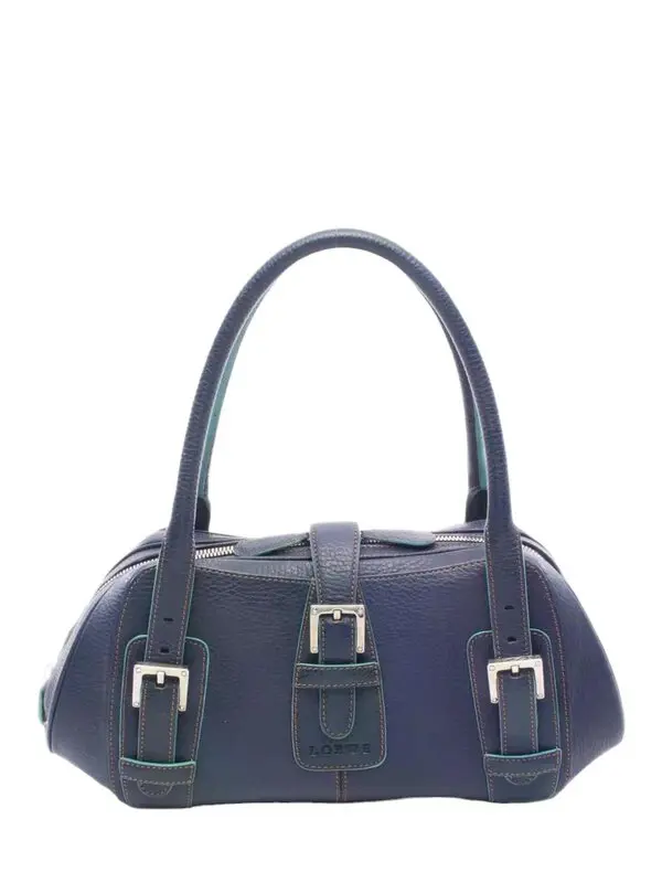 Loewe Buckled Leather Handbag - Blue
