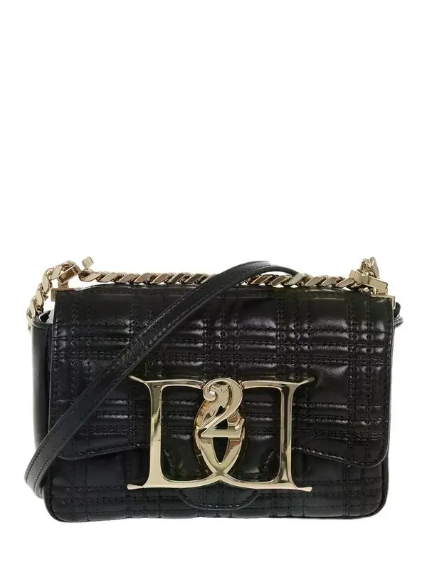 Dsquared2 Quilted Leather Shoulder Bag - Black