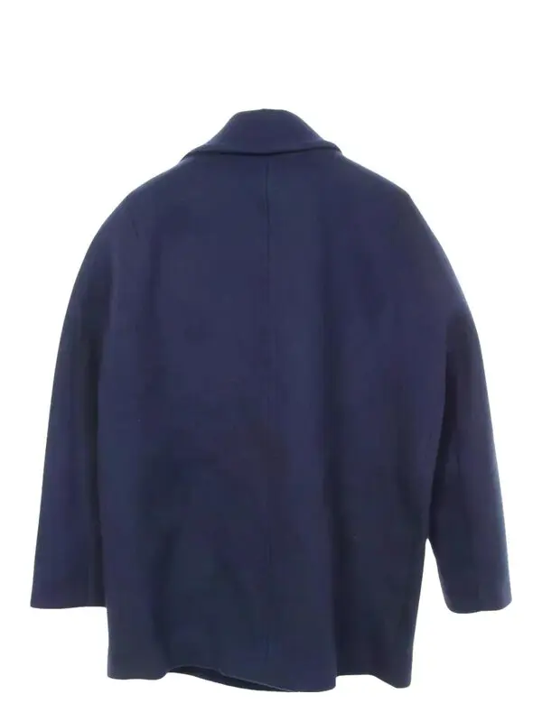 LOUIS VUITTON Anchor-button Pea Coat - Blue