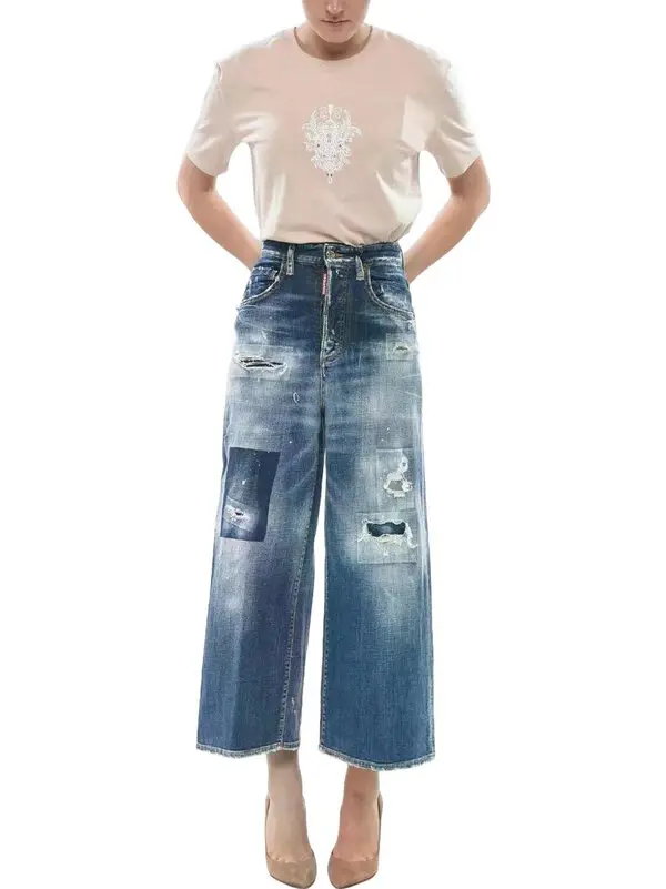 Dsquared2 Distressed Page Jeans - Blue