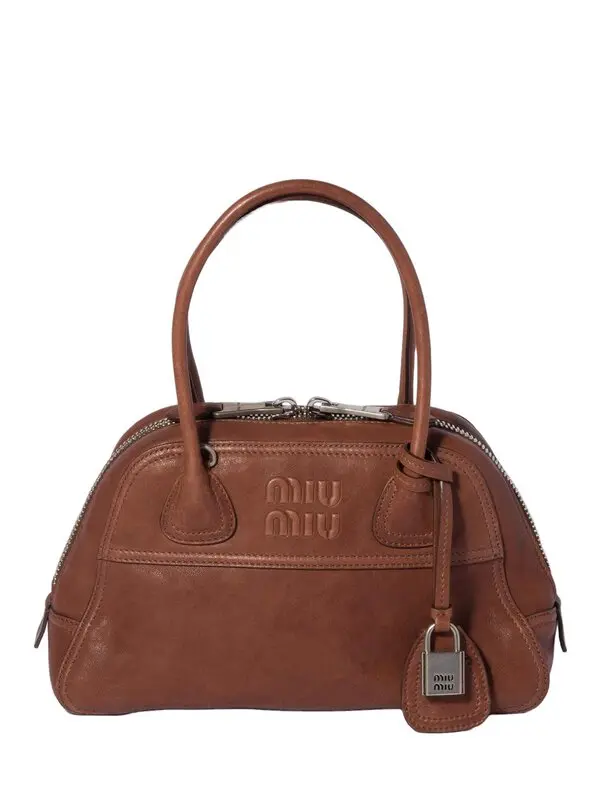 Miu Miu Vivant Nappa Leather Bag - Palisander