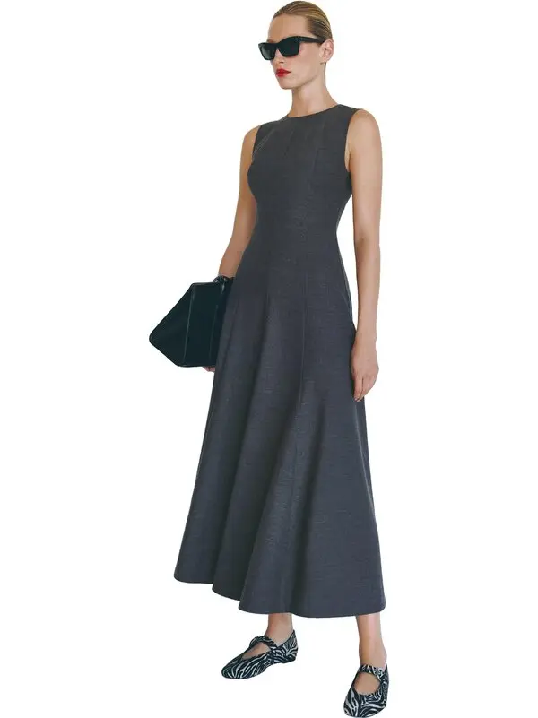 REFORMATION Cecilia Midi Dress - Grey