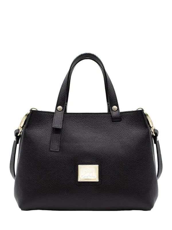 CAVALINHO Muse Pebbled Leather Handbag - Black