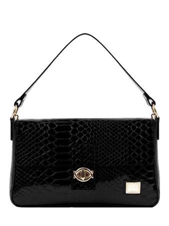 CAVALINHO Gallop Patent Leather Handbag - Black