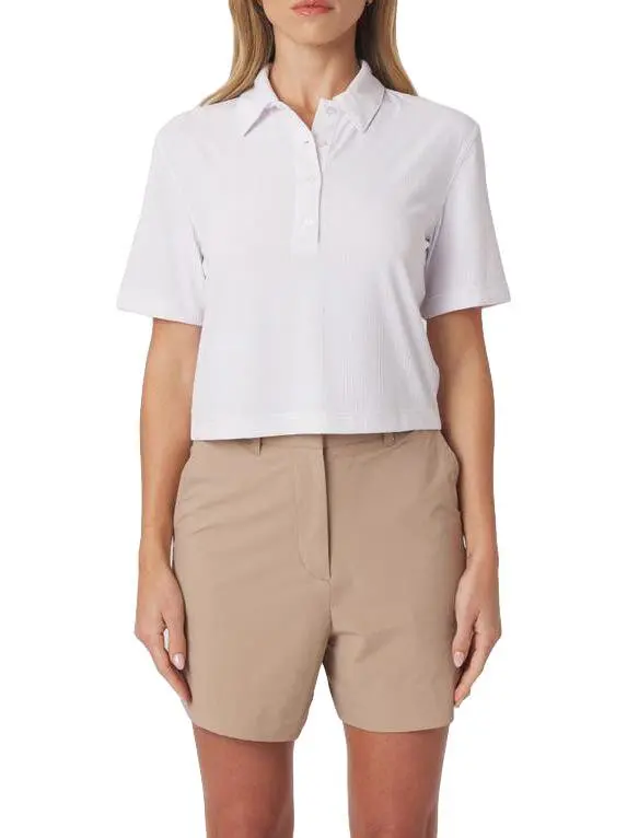 WILLIAMS ATHLETIC CLUB Lindsey Performance Textured Polo - White