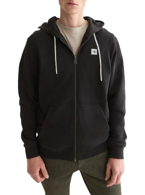 Scotch & Soda Logo Badge Full Zip Hoodie - Meteorite