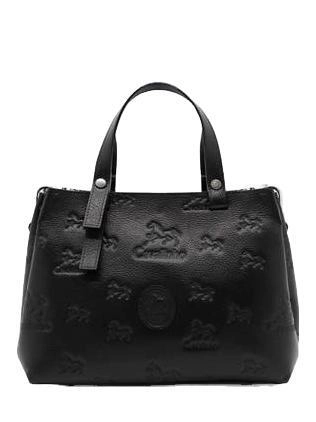 CAVALINHO Embossed Leather Handbag - Black