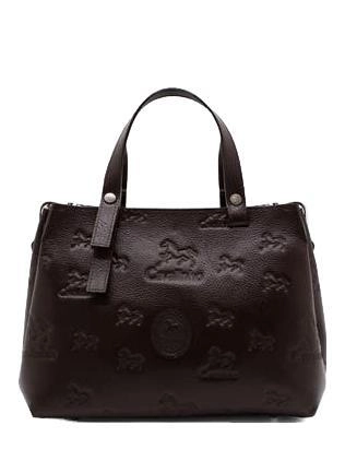 CAVALINHO Embossed Leather Handbag - Brown