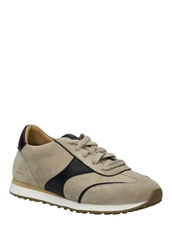 Josef Seibel Leather And Suede Lace-up Sneakers - Beige-blk