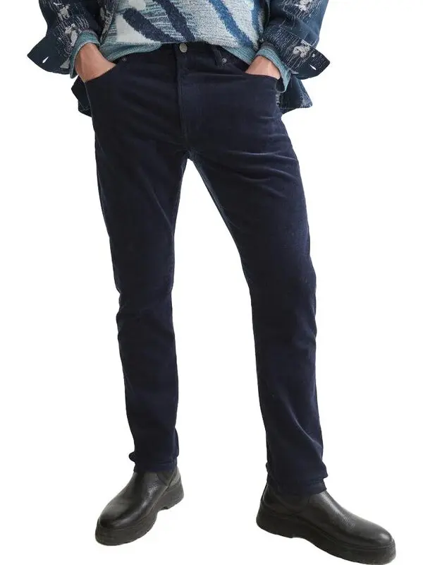 Scotch & Soda Ralston Stretch Cotton Corduroy Pants - Sky Captain