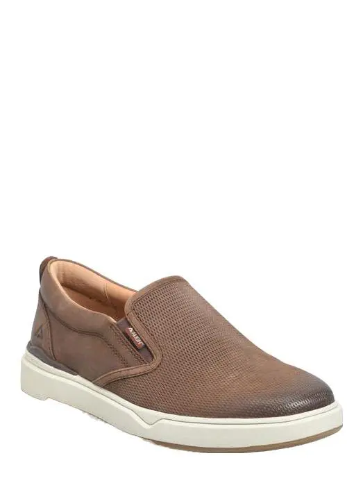 ALIGN Jacob Perforated Leather Slip-on Sneakers - Sable