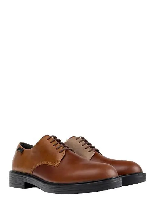Camper Dean Twins Plain Toe Derby - Medium Brown