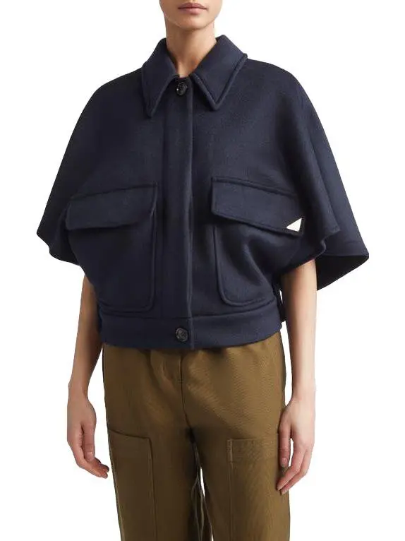 Max Mara Dream Cashmere Cape - Midnight Blue
