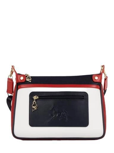 CAVALINHO Equestrian Detail Crossbody Bag - Navy/white/red