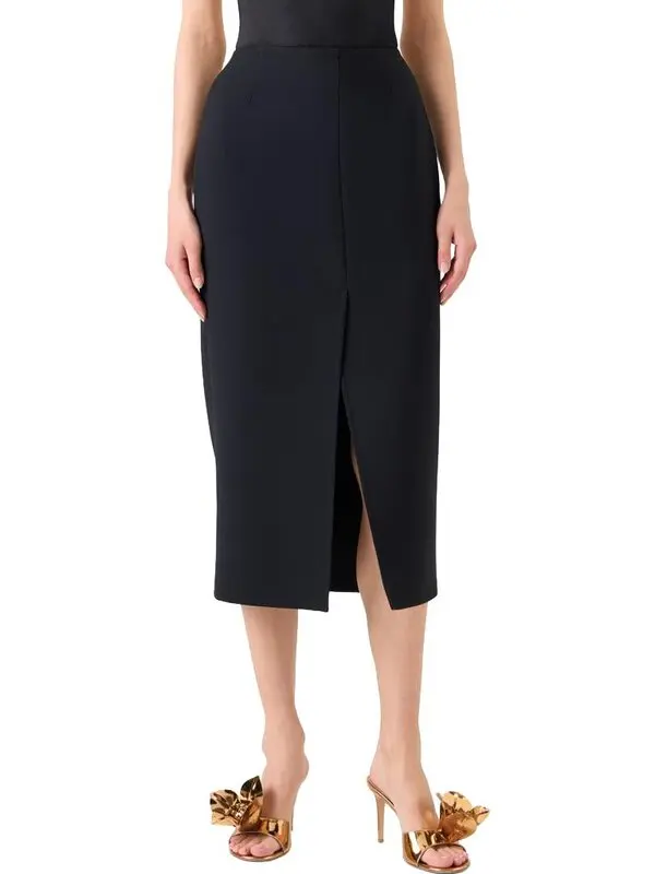 Akris Wool Double-face Pencil Skirt - Black