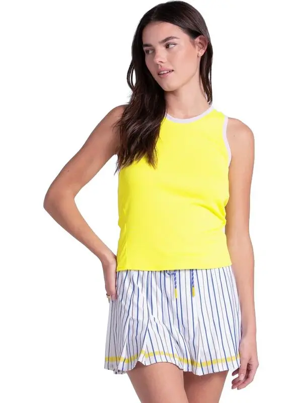 Lucky In Love Airplay Rib Tank - Yellow