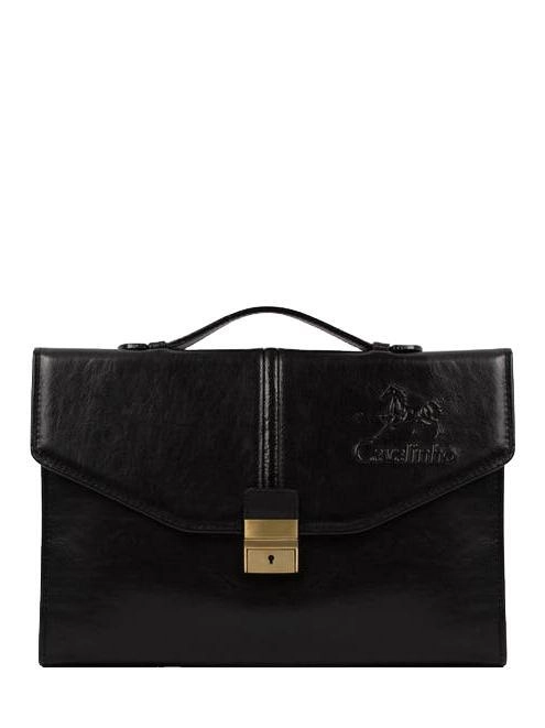 CAVALINHO Gentleman 172 Leather Briefcase - Black