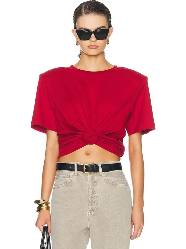 Magda Butrym Knot Front T-shirt - Red
