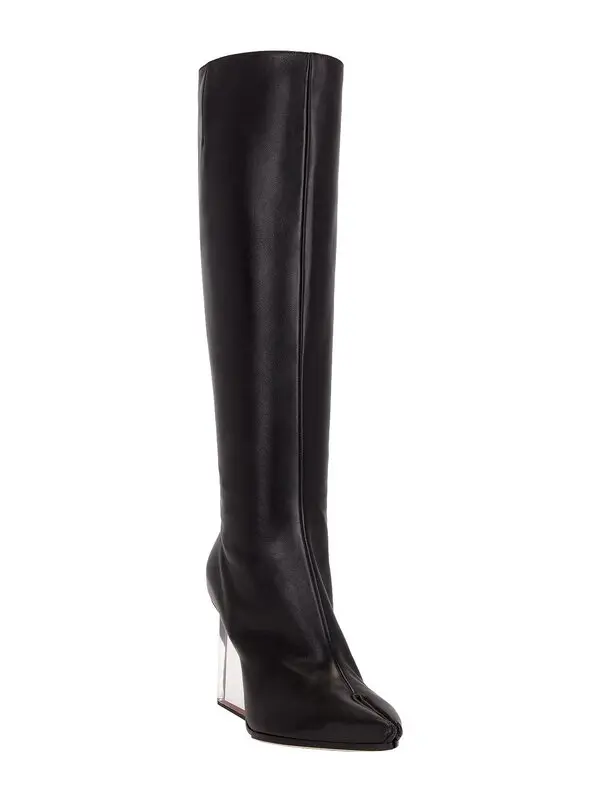 MAISON MARGIELA Tabi Claw Plexi Knee High Boot - Black