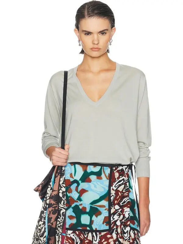Dries Van Noten Tuomas V-neck Sweater - Light Grey