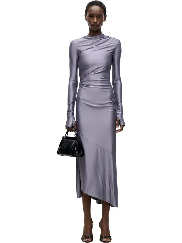 Victoria Beckham Draped Midi Dress - Lilac