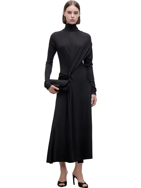 Victoria Beckham Letice" Draped Maxi Dress - Black