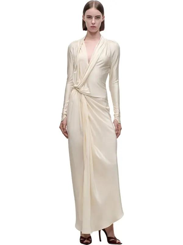 Victoria Beckham Lea Midi Dress - Ivory