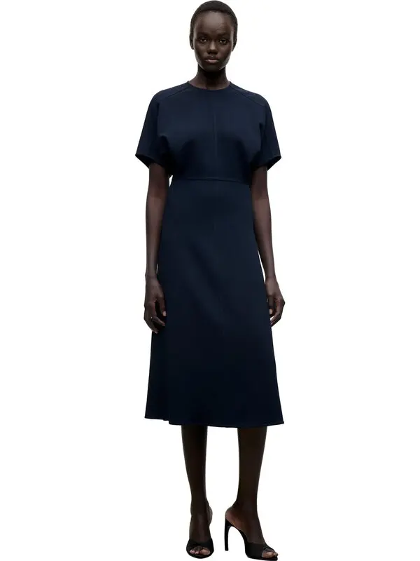 Victoria Beckham Eleanor Midi Dress - Navy