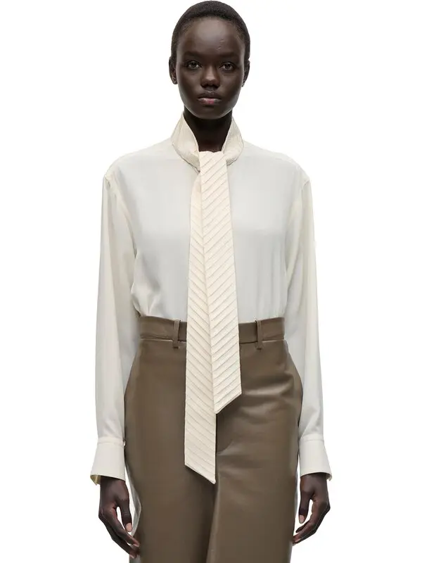 Victoria Beckham Scarf Detail Blouse - Ivory