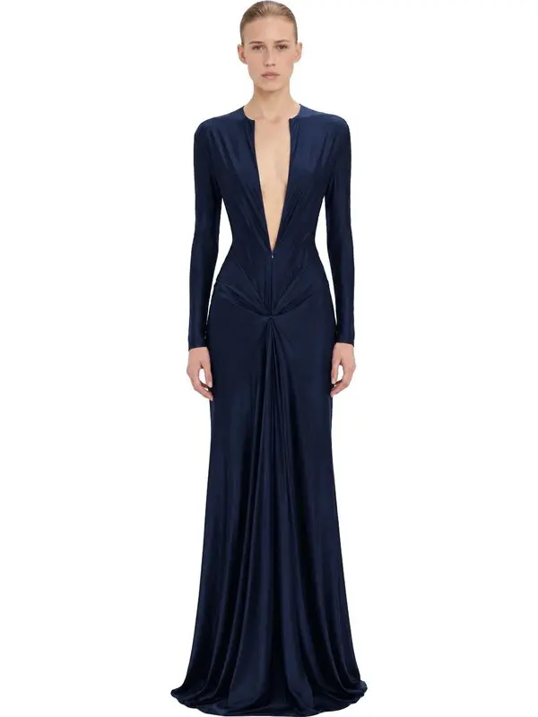 Victoria Beckham Aida Gown - Navy